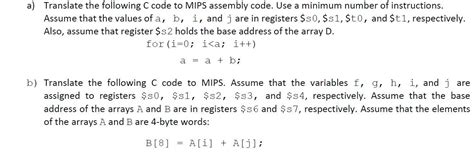 solved a translate the following c code to mips assembly
