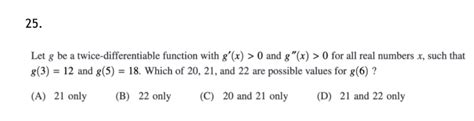 solved 25 let g be a twice differentiable function with