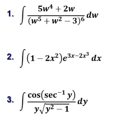solved find the indefinite integral of each function of