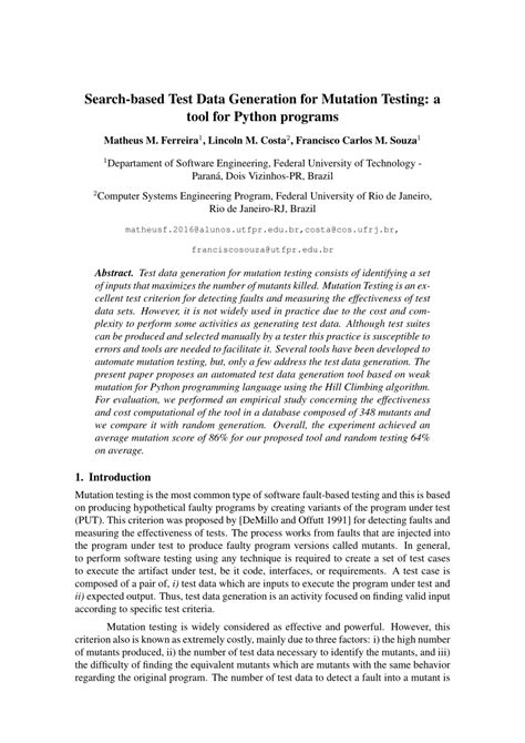 pdf search based test data generation for mutation testing a tool for python programs