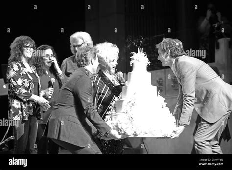 From Back Left Artists Sharon White Cheryl White And Ricky Skaggs Present Artist Brenda Lee A