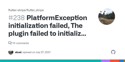 PlatformException Flutter Stripe Initialization Failed The Plugin