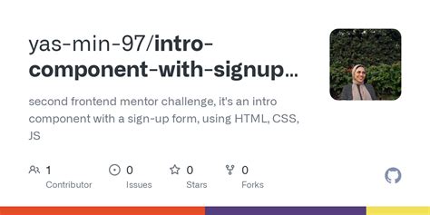github yas min 97 intro component with signup form master second frontend mentor challenge