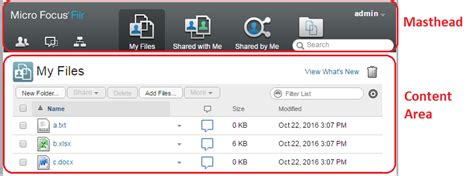 getting to know the filr web interface and its features filr 3 4 user access guide