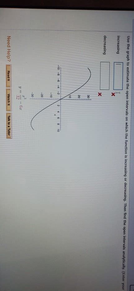 solved use the graph to estimate the open intervals on which