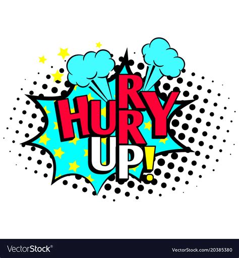Hurry Up Cartoon Icon Royalty Free Vector Image