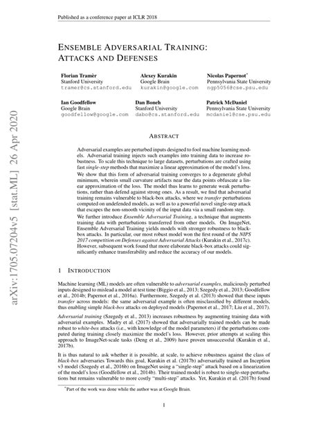 pdf ensemble adversarial training attacks and defenses
