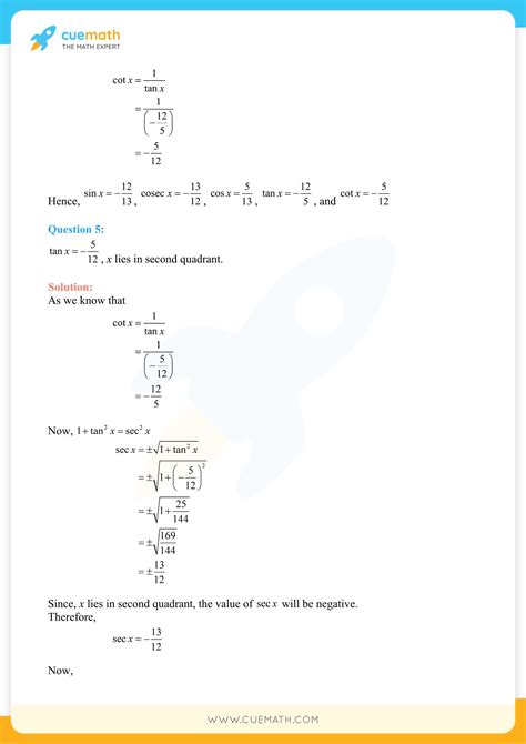 NCERT Solutions For Class 11 Maths Chapter 3 Trigonometric Functions