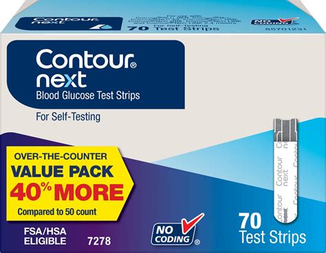Buy AscensiaCONTOUR NEXT Blood Glucose Test Strips For Es 70 Count