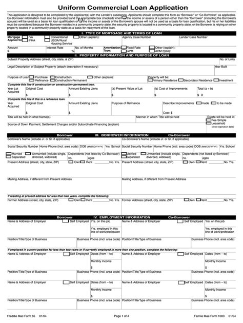 Commercial Loan Application Fill Online Printable Fillable Blank