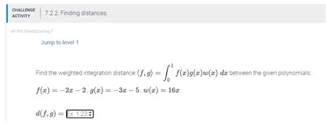 solved jump to level 1 find the weighted integration