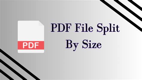 pdf file split by size how to do with easy method