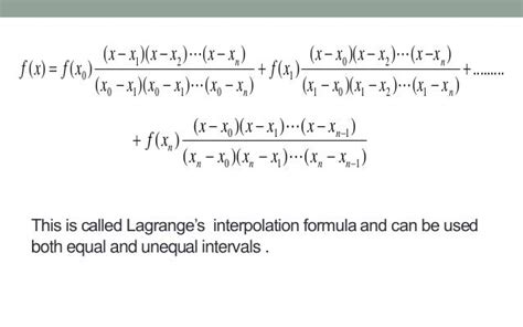 lagrange s interpolation formula