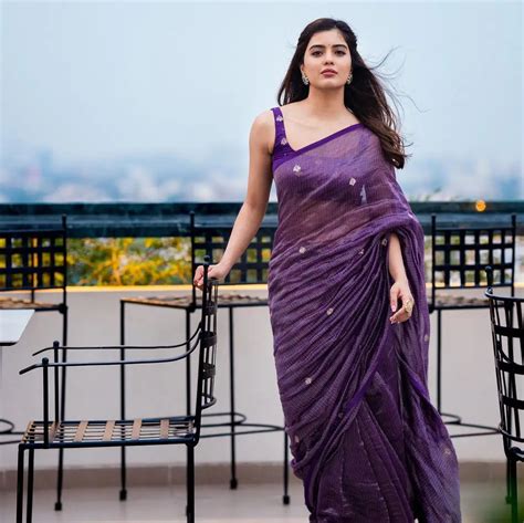 Amritha Aiyer నగమమ తర అమత అయయర Amritha aiyer saree pics