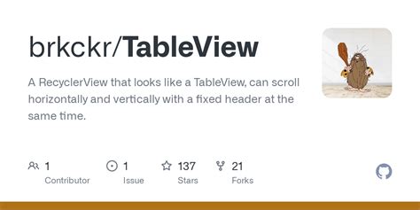 GitHub Brkckr TableView A RecyclerView That Looks Like A TableView