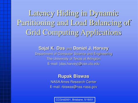 ppt latency hiding in dynamic partitioning and load balancing of grid computing applications