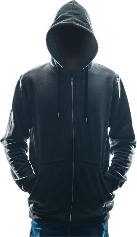 Person In Black Hoodie With Hidden Face 46543252 Png