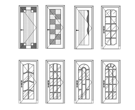 Multiple Classical Door Elevations Auto Cad Blocks Details Dwg File Cadbull