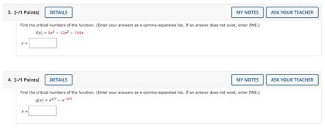 solved 3 [ 1 points] details my notes ask your teacher