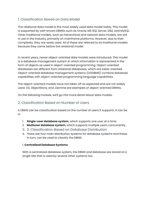 lesson1 3 classifcationofdatabasemanagemetnsystems pdf databases relational database