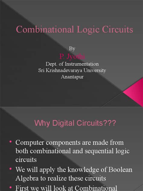 combinational logic ckts by jyothi pdf binary coded decimal logic gate