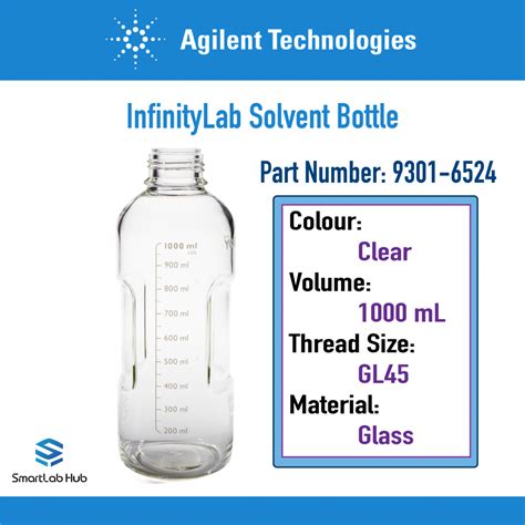 Agilent InfinityLab Solvent Bottle Clear 1 L
