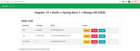 GitHub Knowledgefactory4u Kotlin Spring Angular Mongo Crud Kotlin