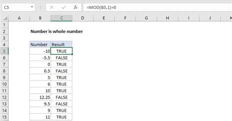 number is whole number excel formula exceljet