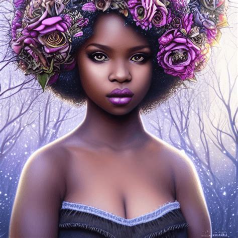 Hyper Detailed Full Figured Black Girl · Creative Fabrica