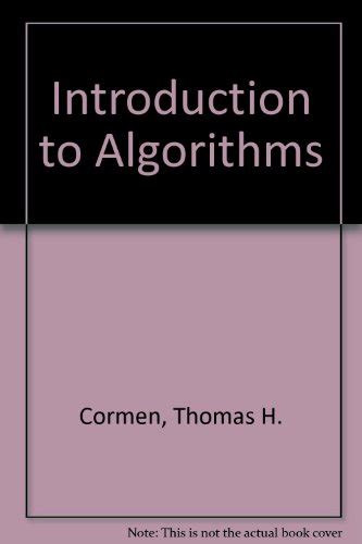 introduction to algorithms by cormen thomas h leiserson charles e rivest ronald l abebooks