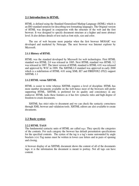 introduction to html pdf html html element