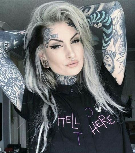 Tattoed Women Tattoed Girls Inked Girls Goth Beauty Hair Beauty New Hair Hair Hair