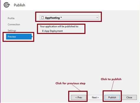 publishing asp mvc application using file system