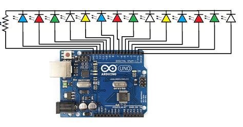 sequential flasher using arduino and 14 led ~ simple projects