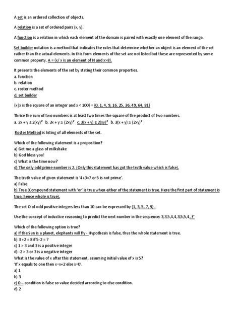 an introduction to sets relations functions logic and reasoning