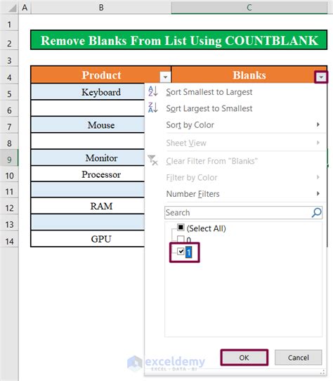 How To Remove Blanks From List Using Formula In Excel 4 Methods