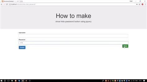 how to create a show and hide password button using jquery kayal webnologies youtube