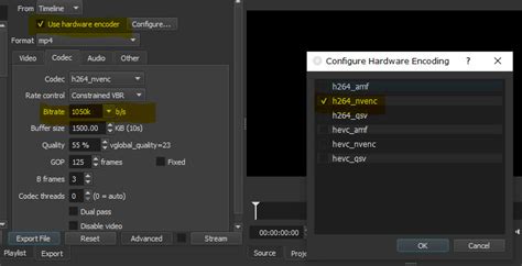 Hardware Encoding Different Bitrate Output Helphow To Shotcut Forum