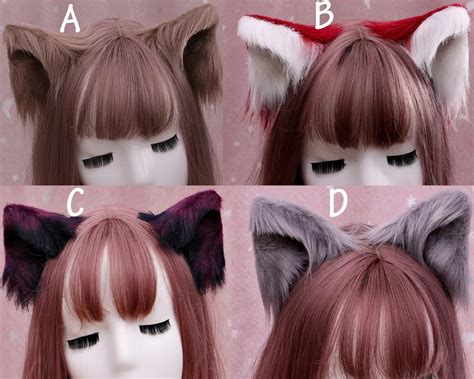 Colour Cat Ears Cosplay Anime Headwearcat Ear Headbandkitten Etsy