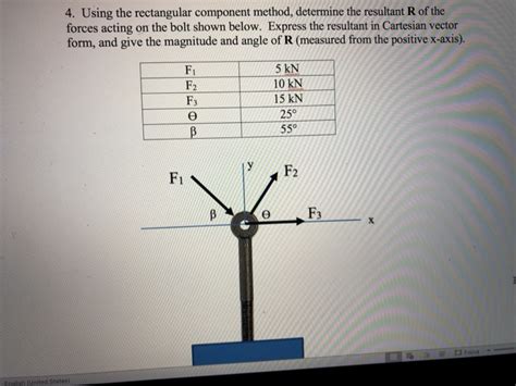 solved 4 using the rectangular component method determine