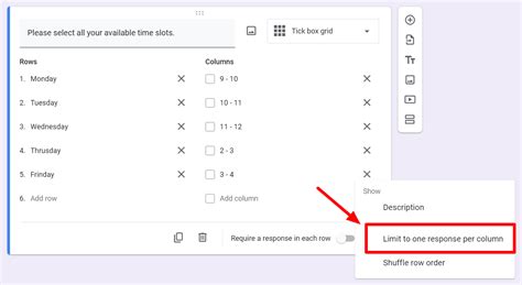 How To Use Checkbox Grid In Google Forms