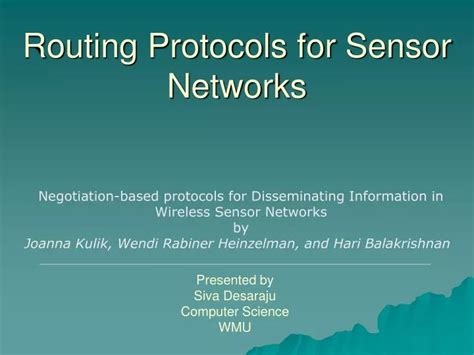 ppt routing protocols for sensor networks powerpoint presentation free download id 2895370