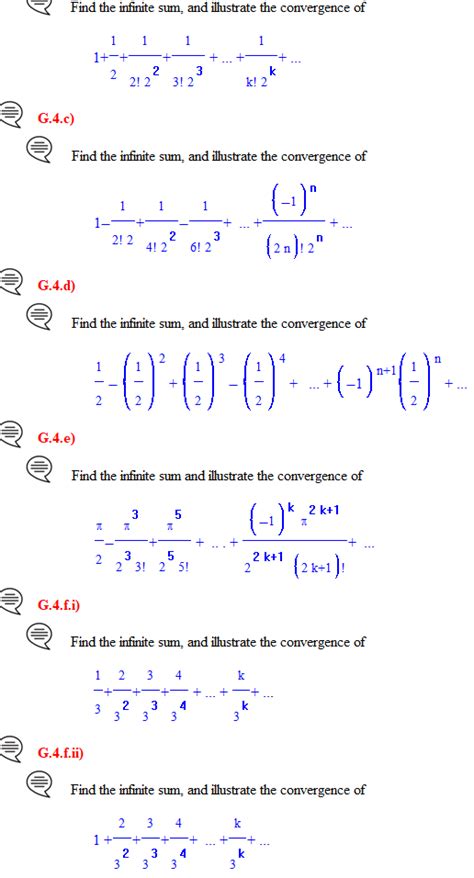 solved find the infinite sum and illustrate the convergence