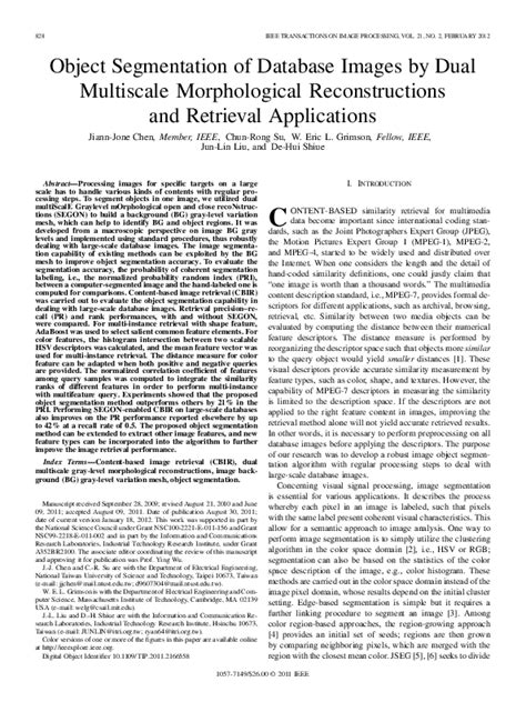 pdf object segmentation of database images by dual multiscale morphological reconstructions