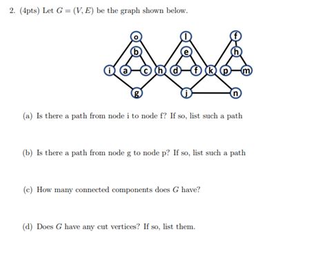 solved 2 4pts let g v e be the graph shown below a