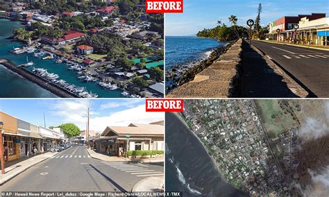 Shocking Before And After Images Reveal Hawaii S Fire Devastation