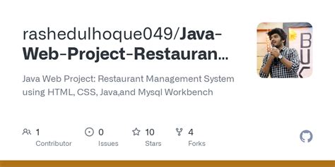 github rashedulhoque049 java web project restaurant management system java web project