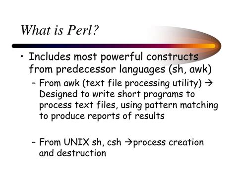 ppt introduction to perl p ractical e xtraction and r eport l anguage powerpoint presentation