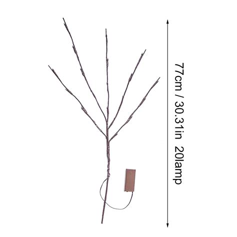 Haljen Tree Branch Lights Each Branch Light Comes With 5 Bendable Stems 30 Inches Tall With 20
