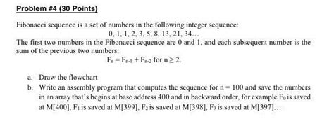 solved problem 4 30 points fibonacci sequence is a set of